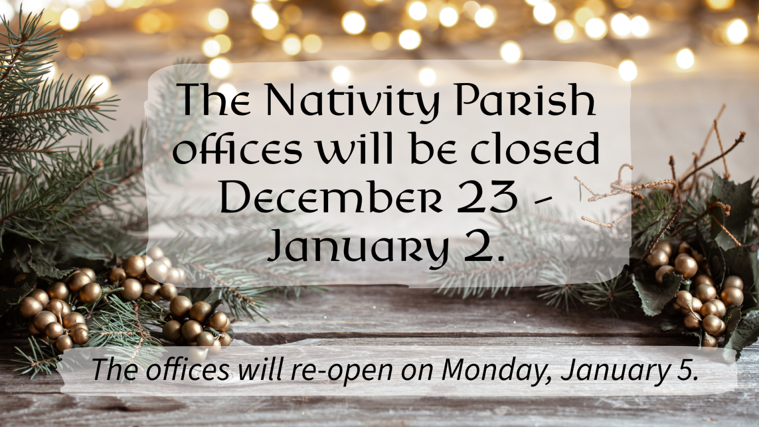 NATIVITY CHURCH OF FARGO (Roman Catholic Church)